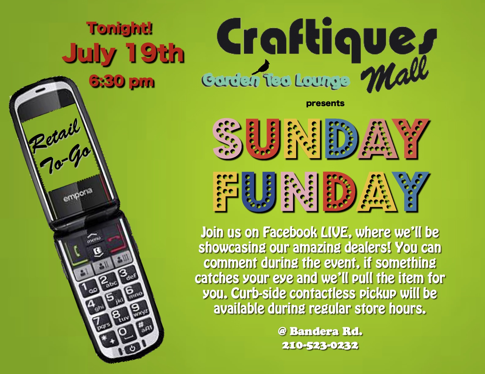 Sunday Funday on Facebook Live - Craftiques Mall - San Antonio Vintage ...
